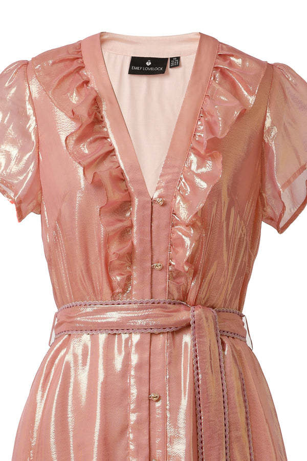 Emily Lovelock Veiled Rose Kayla Lurex Dress - Sheena's Boutique Ireland